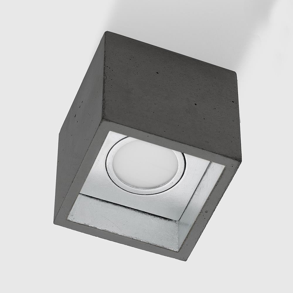 Concrete Box Ceiling Light | Old School Electric